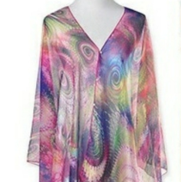 Wish | Tops | Sheer Cover Up Layering Top Os New | Poshmark